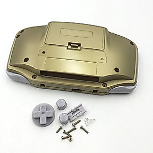 Replacement Housing Shell Case Cover Skin for Gameboy Advance GBA Console Color Gold Plastic