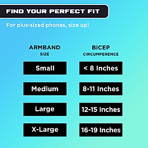 E Tronic Edge Phone Holder for Running, Cell Phone Arm Bands with Reflective Logo, Phone Strap Armband Fits iPhone and Android, Use for Running, Walking, Hiking and Biking, Black, XL