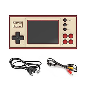 Lcnylfjs Kids Portable Handheld Handheld Game Console, 500 Classic FC Games, 3.0 Inch Color Screen, Rechargeable Battery Support Connect TV, Retro Toys for Boys and Girls Birthdays (red)