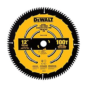 DEWALT Miter Saw Blade, 12 inch, 100 Tooth, Fine Finish, Ultra Sharp Carbide (DWA112100)
