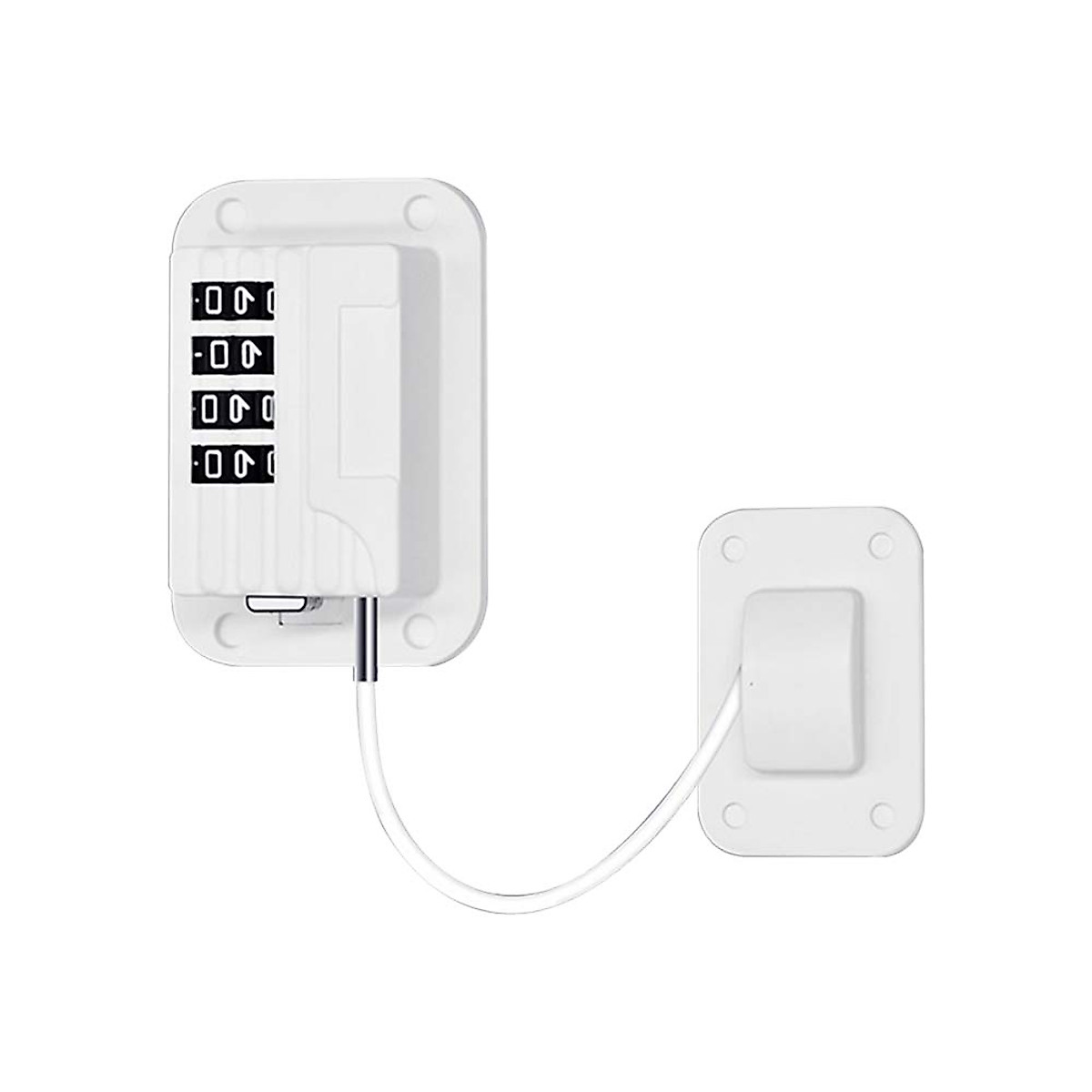 Fridge Lock, Refrigerator Combination Lock, Child Proof Baby Safety Locks, Multi Purpose Cabinet Lock Password Lock File Cabinet Lock, No Keys Needed(White)