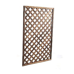 QBZS-YJ Garden Trellis Privacy Square Lattice Solid Wood Garden Screen Trellis Outdoor Products Wooden Grid Sheet Outdoor Climbing Frame Wooden Fence (Size : L50CMW3CMH150CM)