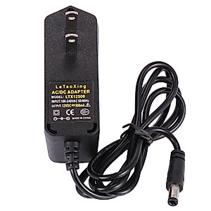 COOLM AC to DC 12V 500mA Power Supply Adapter 100-240V 50 60hz to 12V 0.5A Charger 6W 5.5mm x 2.5mm DC Plug for CCTV Security Camera Router