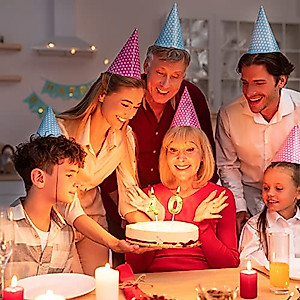 40th Birthday Candles Happy Birthday Cake Topper 40th Birthday Decorations 3D Streamline Number Candles for Men Women Birthday Wedding Anniversary Celebration Supplies (Gold)