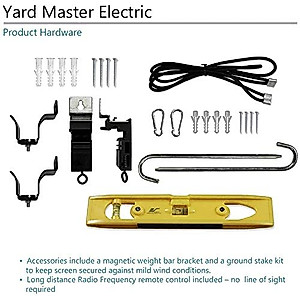 Elite Screens Yard Master Electric 165" Outdoor Motorized Projector Screen 16:9, Rain Water Protection Wireless Remote Control 8K 4K Ultra HD 3D Movie Theater Automatic Projection | OMS165H-ELECTRIC