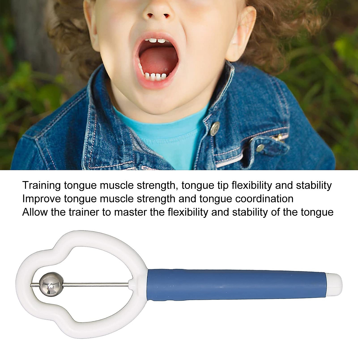 Tongue Tip Exerciser Tongue Muscle Strength Training 2 Modes Tongue Tip Exerciser for Older Kids Tongue Tip Trainer Training Mouth Lips Muscle Perception