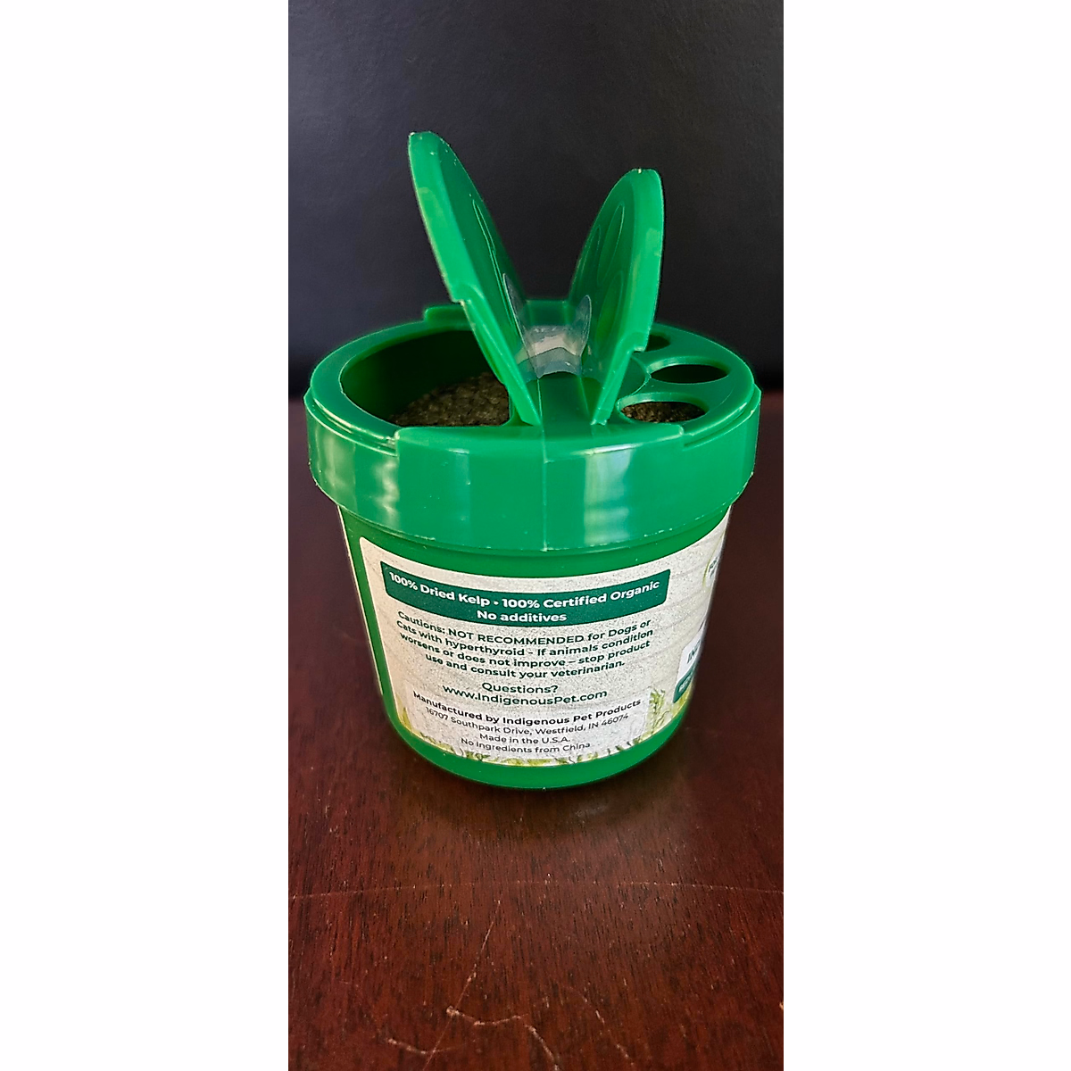 Indigenous Pet Products Organic Sea Kelp Flakes for Dogs, 72g/ 2.54oz, Green