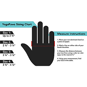 Yoga Paws Elite - Padded Yoga Gloves and Yoga Socks - Portable Travel Yoga Mats for Yoga, Pilates, and Fitness - Yoga Accessories For Women and Men, Classic Black, (Size #2) Women's Small / Regular