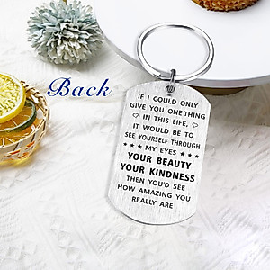 Yobent To My Daughter Gifts, Never Forget That I Love You Daughter Keychain for School College Graduation Key Chains