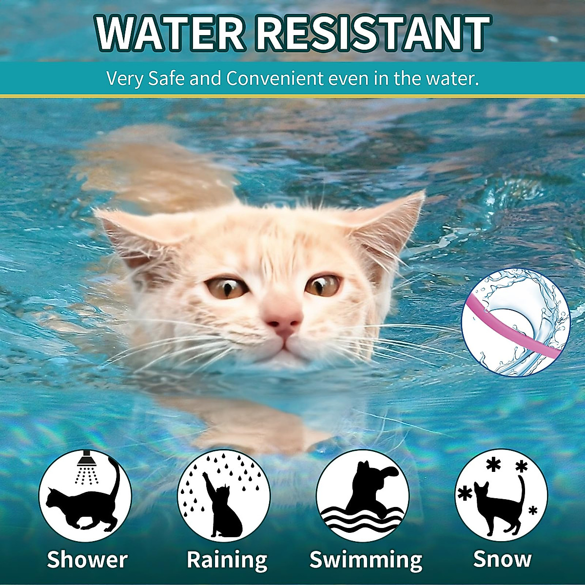 4 Pack Flea Collar for Cats, Cat Flea and Tick Collar 8 Months Cat Flea Collar Treatment Prevention, Adjustable Waterproof Cat Flea Collar Kitten Natural Tick and Flea Collar for Cat (Pink&Purple)