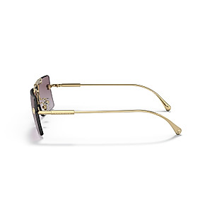 Versace Woman Sunglasses Gold Frame, Violet Gradient Lenses, 60MM