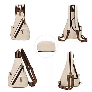 KL928 Sling Bag - Small Crossbody Backpack Shoulder Casual Daypack Rucksack for Men Women