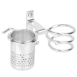 Hair Dryer Holder, Hair Dryer Organizer Wall Mount Hair Blow Dryer Hanging Rack Spiral Hair Styling Stand Organizer With Cup Perfect Bathroom Washroom Accessories Storage(#1)
