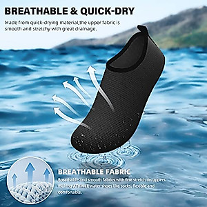 ATHMILE Water Shoes Women Men Barefoot Aqua Socks Quick-Dry for Beach Swim Pool Yoga Camping Cruise Surf Sport