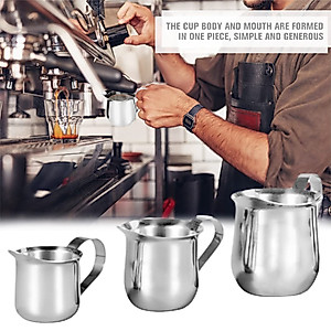 Rolin Roly 90ML Milk Frothing Pitcher Stainless Steel Small Bell-Shaped Creamer Coffee Jug for Barista Cappuccino Espresso Cups Latte Art Pitcher