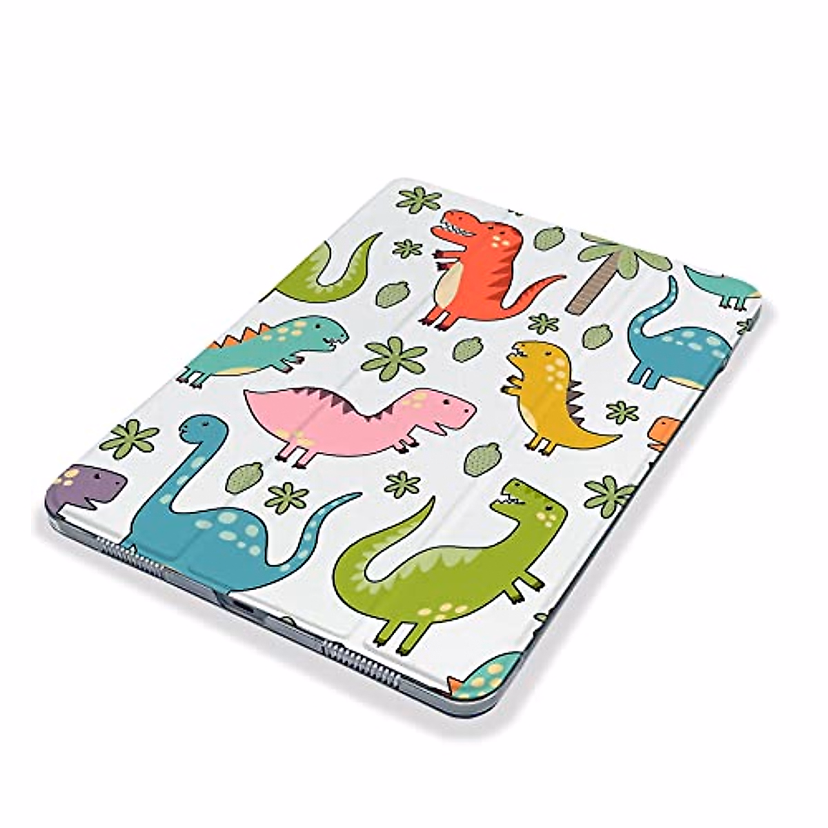 Cute Dino Kid Colorful case Compatible with iPad Mini Air Pro 7.9 8.3 9.7 10.2 10.9 11 12.9 inch Pattern Cover New 2022 2021 Trifold Stand 3 4 5 6 7 8 9 Generation 560 (11" Pro 1/2/3 gen)