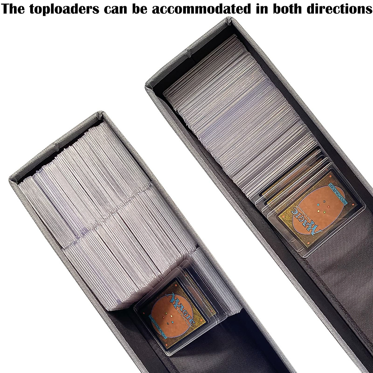 tutata Water Proof Trading Card Storage Box Toploader Storage Box, Baseball Card Storage Box Card Organizer for MTG TCG CCG LCG Cards and Toploaders and Sleeves