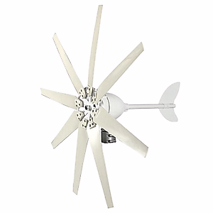 9000W Wind Turbine Generator Kit, 8 Blades Wind Power Generator with MPPT Charge Controller 12V/24V/48V/220V Home Use Windmill Energy Small Wind Turbines (Color : 220V)