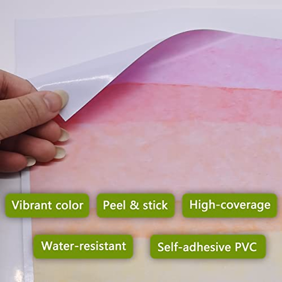 funlife Vinyl Large Rainbow Wall Mural Stickers Peel and Stick, Precut Giant Vibrant Half Watercolor Rainbow Wall Decals for Girls Bedroom Kids Nursery Room Playroom, 78.74" x 70.87"