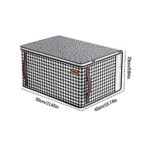 Qiopertar Visual Clothes Storage Bag Wardrobe Sorting Storage Box Portable Storage Bag Winter Quilt Storage Box