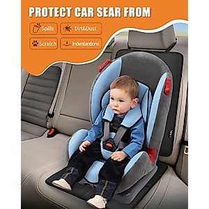 YaKuss Car Backseat Organizer,Kick Mats Back Seat Protector with Touch Screen Tablet Holder,9 Storage Pockets, Waterproof Car Back Seat Organizer for Kids, Car Travel Accessories (1.0 Black, 1PC)