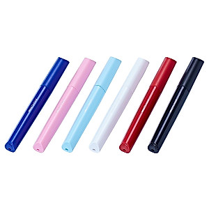 Portable Travel Toothbrush Case, Lipstick–like Plastic Toothbrush Holder Toothbrush Case Breathable Design with Air Hole More Hygienic Toothbrush Tube for Home Daily Travelling (White)