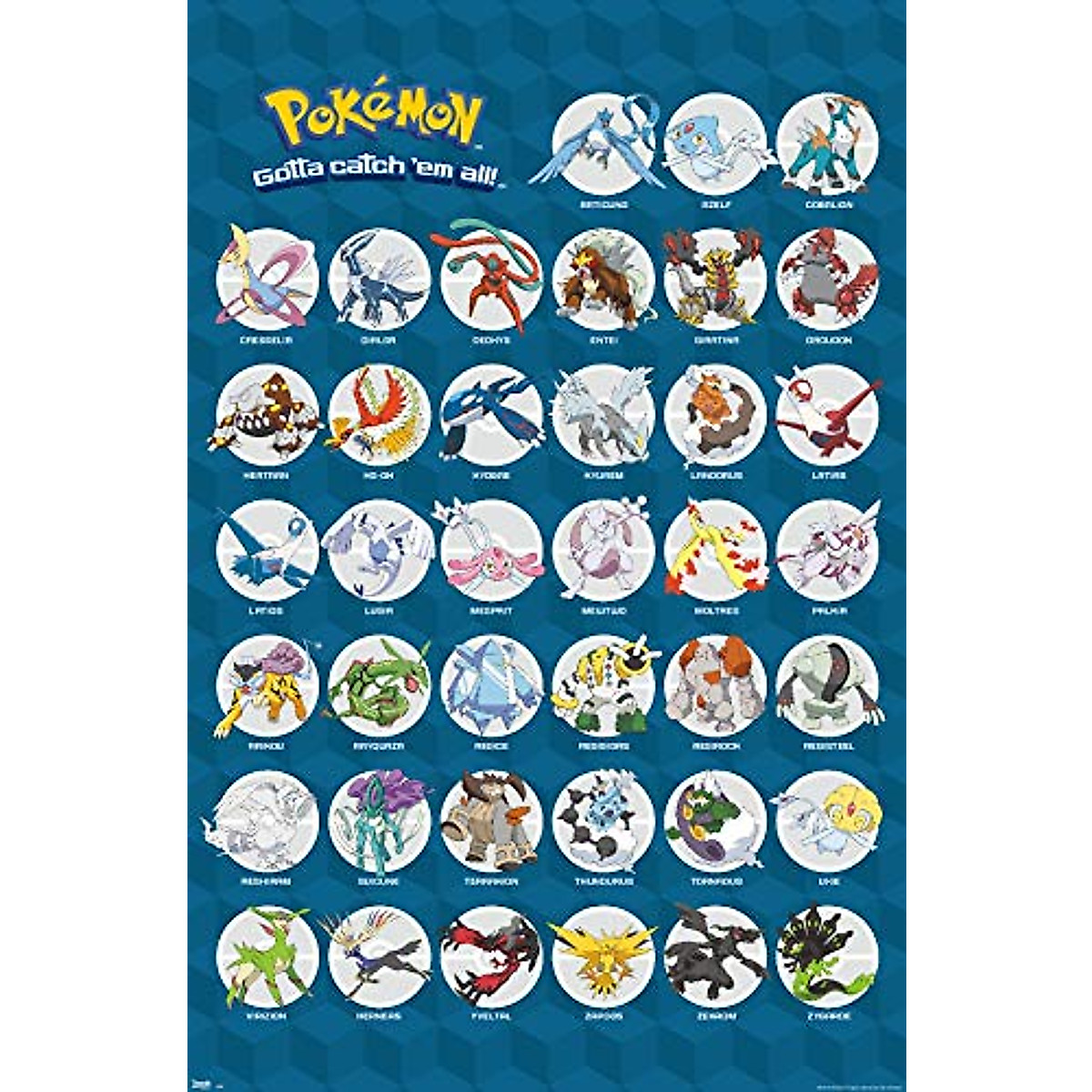 Trends International Pokémon - Legendary Wall Poster, 22.375" x 34", Unframed Version