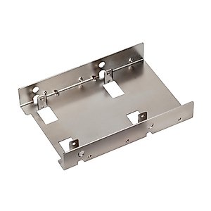 SilverStone SDP08 3.5" to 2.5" Bay Converter, Nickel-coated finish, SST-SDP08