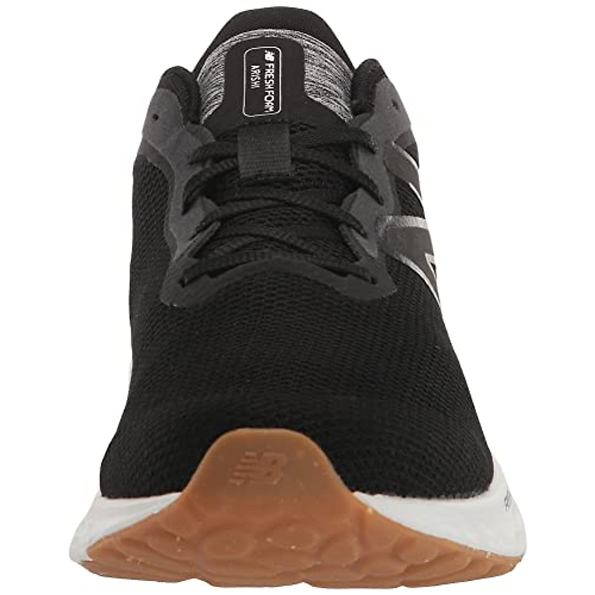 New Balance Men's Fresh Foam Arishi V4 Running Shoe, Black/Silver Metallic/Gum 2, 10.5