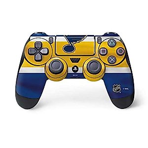 Skinit Decal Gaming Skin Compatible with PS4 Controller - Officially Licensed NHL St. Louis Blues Jersey Design