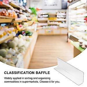 POPETPOP Acrylic Shelf Dividers,Closet Shelf Divider Perfect for Store Shop Clothes Bedroom Kitchen Cabinets Shelf Storage and Organization 6pcs,EJ0I10450DO2974Y,25X7X6CM