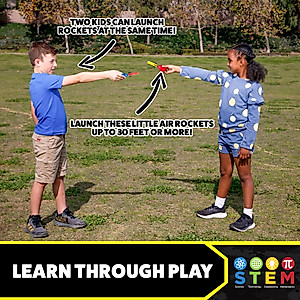 Stomp Rocket The Original Squeeze Rocket, 10 Rockets - Soft Foam Rocket Launcher STEM Gift for Boys & Girls - Ages 4 & Up - Fun Backyard & Outdoor Kids Toys Gifts for Boys & Girls