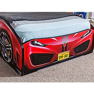 Cilek Spyder Race Car Toddler Bed Frame, Toddler, Red