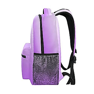 Gradient Purple Backpack for Boy Girl Bookbag School Bag Daypacks for Women Gradient Purple