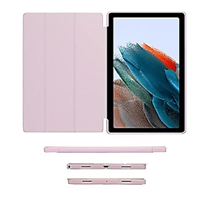 CLARKCAS Case for Samsung Galaxy Tab A8 10.5 Inch 2022 Release Model SM-X200 X205 X207,Slim Cover with Trifold Stand and Soft TPU Back for Samsung Galaxy Tab A8 (Pink)