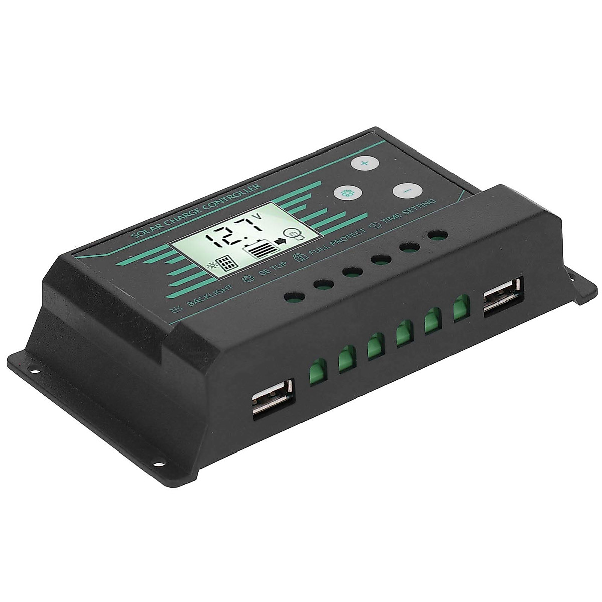 Z10/ Z20/ Z30 Solar Controller, Solar Panel Regulator Dual USB Solar Battery Regulator Solar Regulator PWM, 30A 12V/24V for Lamp(z10)