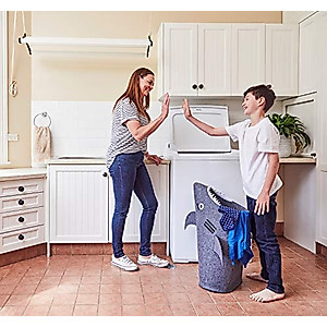 Cute Laundry Basket Kids Laundry Basket Baby Hamper Nursery Hampers bedroom Dirty clothes hamper Toy Storage baskets Boy girls baby Shark Decor for Boys Room furniture Girl Bathroom toddler Toy Box