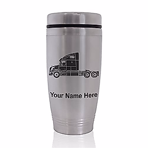 SkunkWerkz Commuter Travel Mug, Truck Cab, Personalized Engraving Included