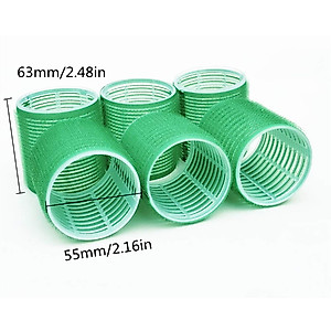 Hair Rollers, 12 Pack Self Grip Salon Hairdressing Curlers, Hair Curlers Sets, DIY Curly Hairstyle, Colors May Vary, JUMBO
