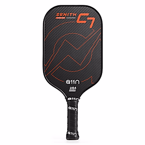 A11N Zenith C7 Pickleball Paddle 16mm | T-700 Carbon Fiber with Foam Injected Walls | Enlarged Sweet Spot | Elongated Shape | Red