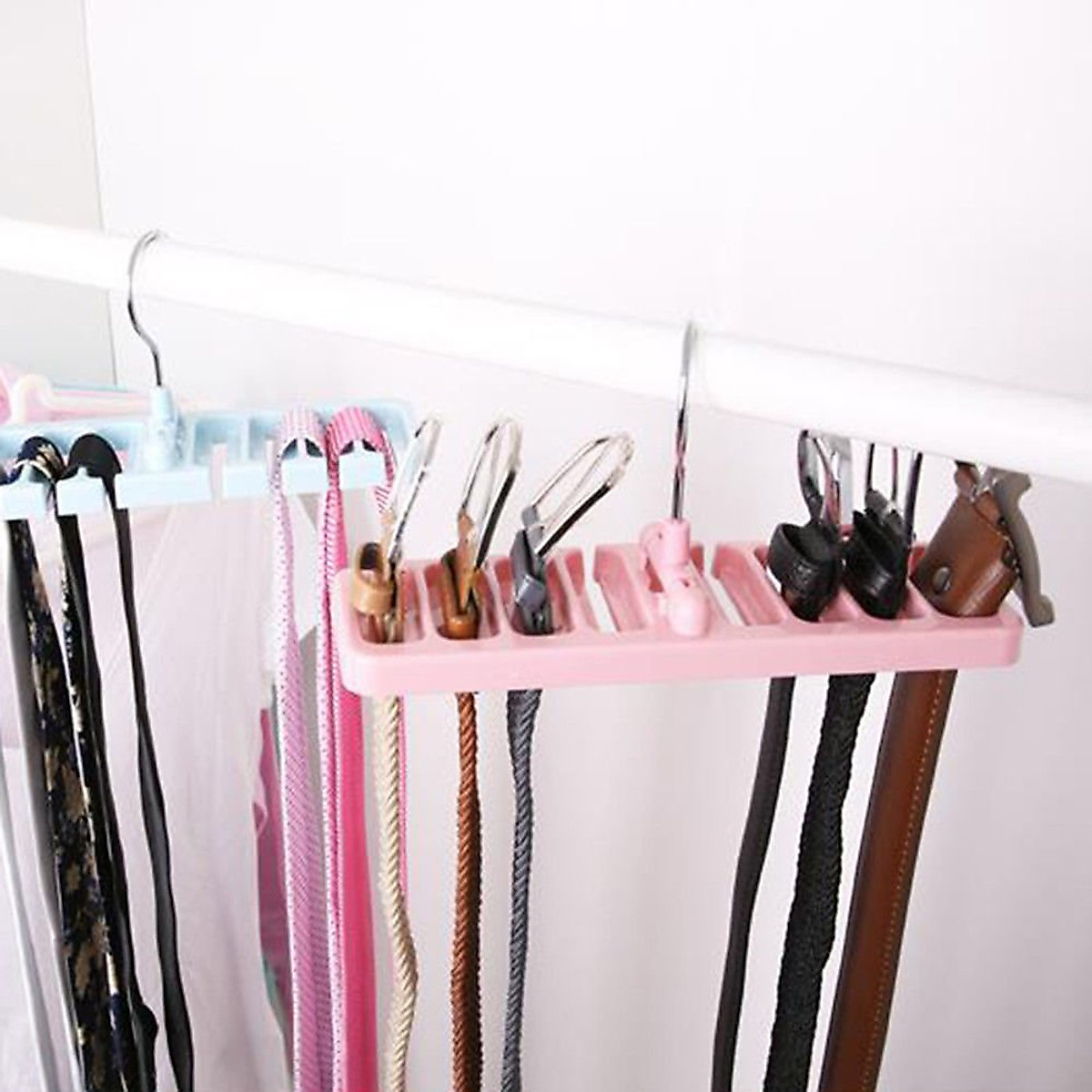 OKOKMALL US--Closet Storage Rack Tie Belt Scarf Organizer Space Saver Rotating Hanger Holder