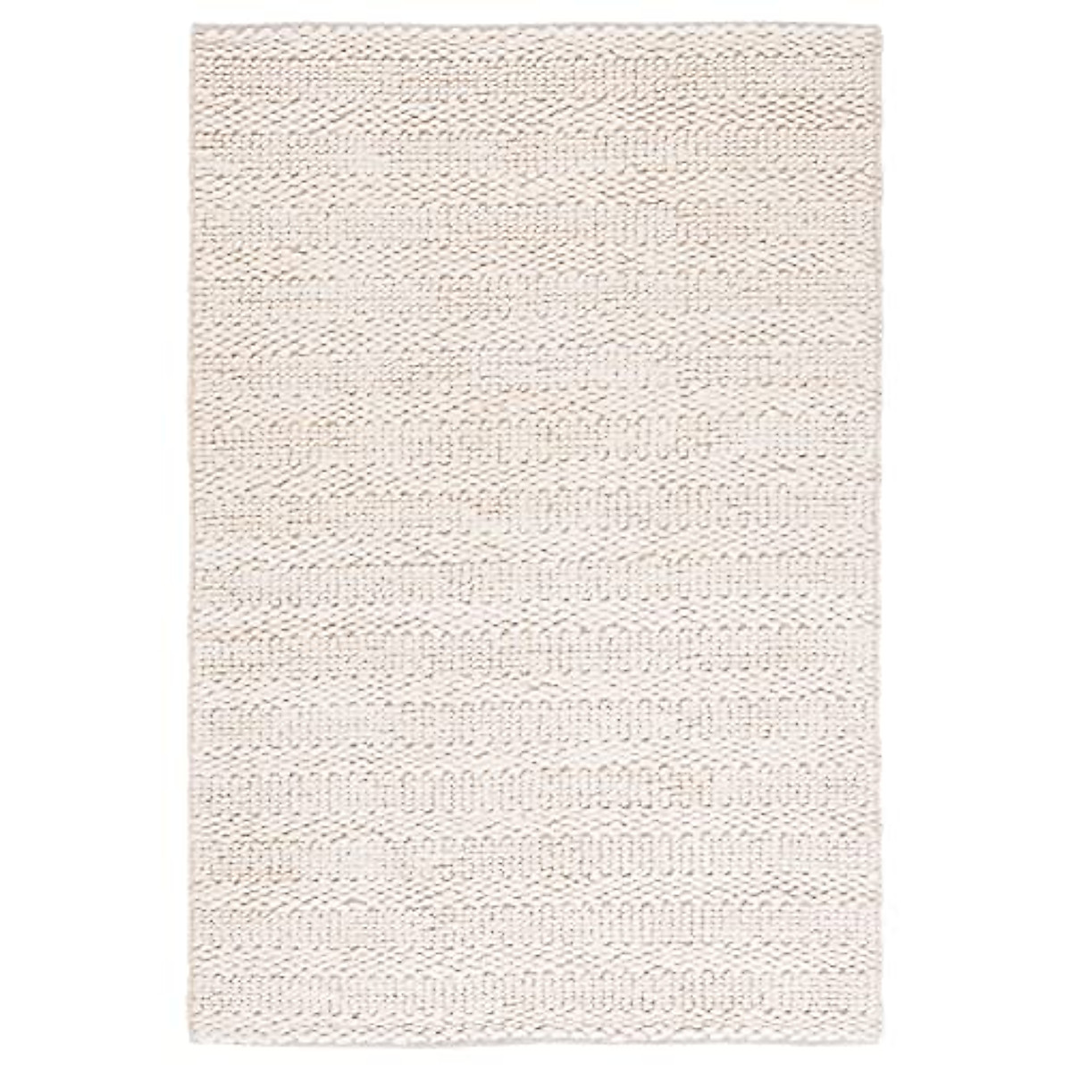 SAFAVIEH Natural Fiber Collection Accent Rug - 4' x 6', Bleach, Handmade Braided Woven Jute, Ideal for High Traffic Areas in Entryway, Living Room, Bedroom (NF212D)