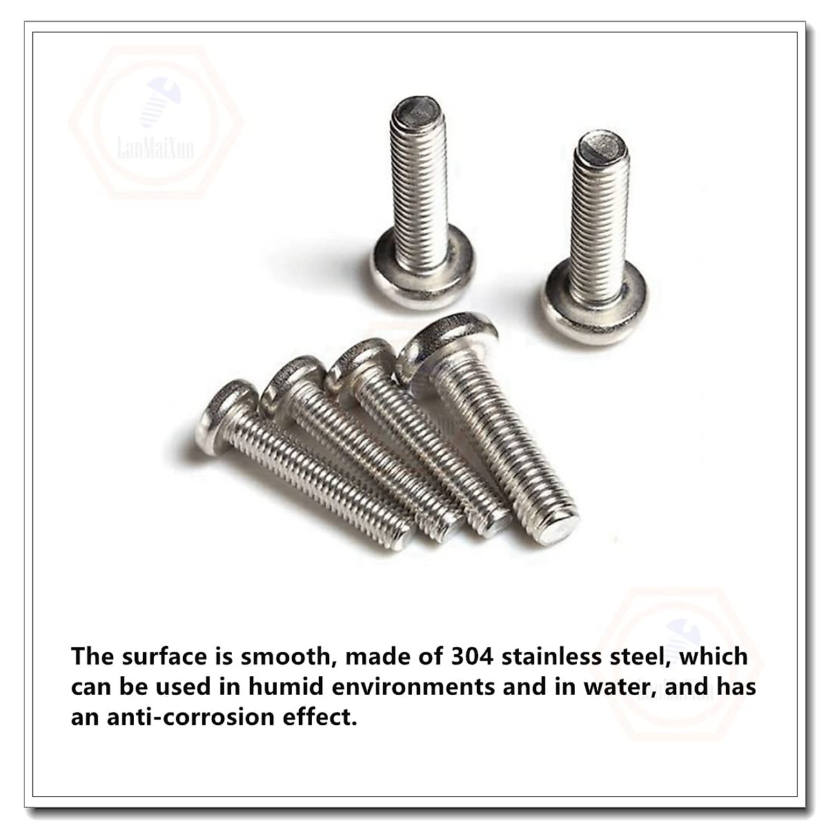 100pcs M1.2×4mm Machine Screws Pan Phillips Cross Head Screw 304 Stainless Steel Fasteners Bolts GB818
