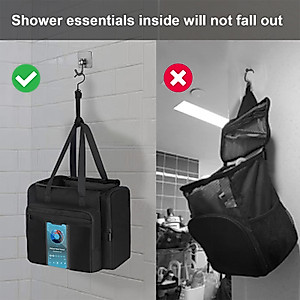 Kitguard Portable Shower Caddy Bag with Dry and Wet Separation,Hanging Shower Organizer Bag for Bathroom,Travel, Gym and Camp, College Dorm Room Essentials for Girls and Guys