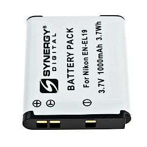 Synergy Digital Camera Battery, Compatible with Nikon Coolpix S7000 Digital Camera, (Li-Ion, 3.7V, 1000 mAh) Ultra High Capacity, Replacement for Nikon EN-EL19 Battery