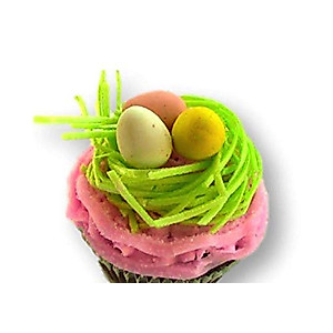 Edible Easter Basket Candy Grass Green Apple, Pack of 2