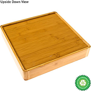 Serving Platter - Bamboo Divided Serving Tray with Lid & Removable Dividers - Great Veggie Tray Serving Dish, Candy Bowl, Serving Trays for Party, Taco Dip Parties Platters, & Chip Bowls for Parties!