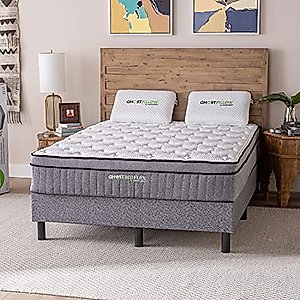 GhostBed Flex 13 Inch Cool Gel Memory Foam & Innerspring Hybrid Mattress, Medium Feel, Made in The USA, Queen