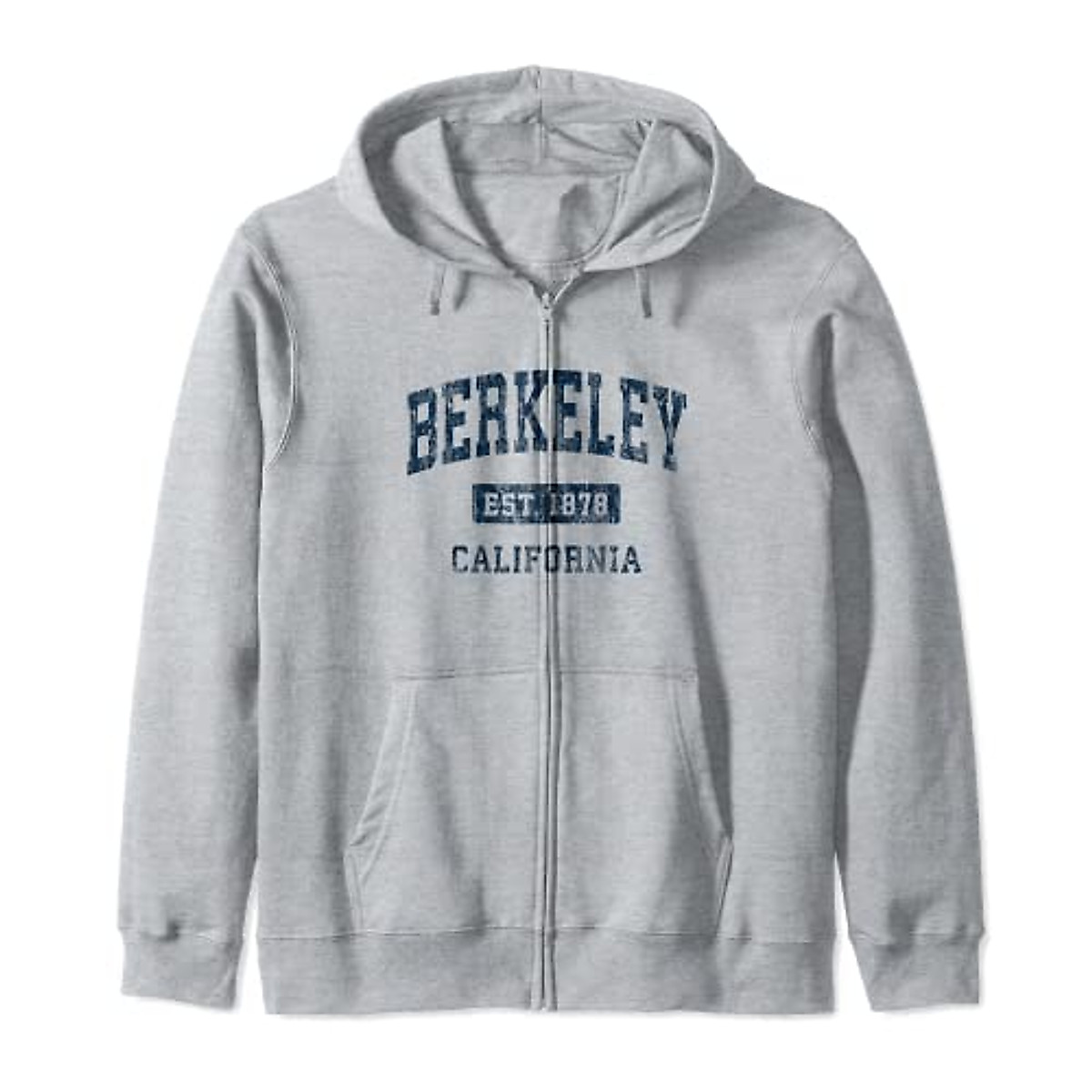 Berkeley California CA Vintage Athletic Sports Design Zip Hoodie