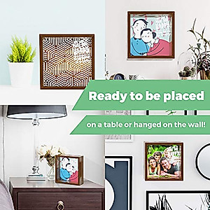 Wedding Gifts for Couples Unique 2022 | 6x6x2 Glass Wooden Shadow Box | Marriage Day Gifts | for Wedding Photo Frames | Perfect Personalized Wedding Anniversary | Ideal for Marriage Bedroom Decor